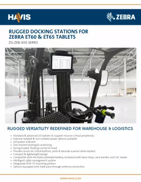 Docking Station for Zebra ET60 & ET65 Tablets with Standard Port ...